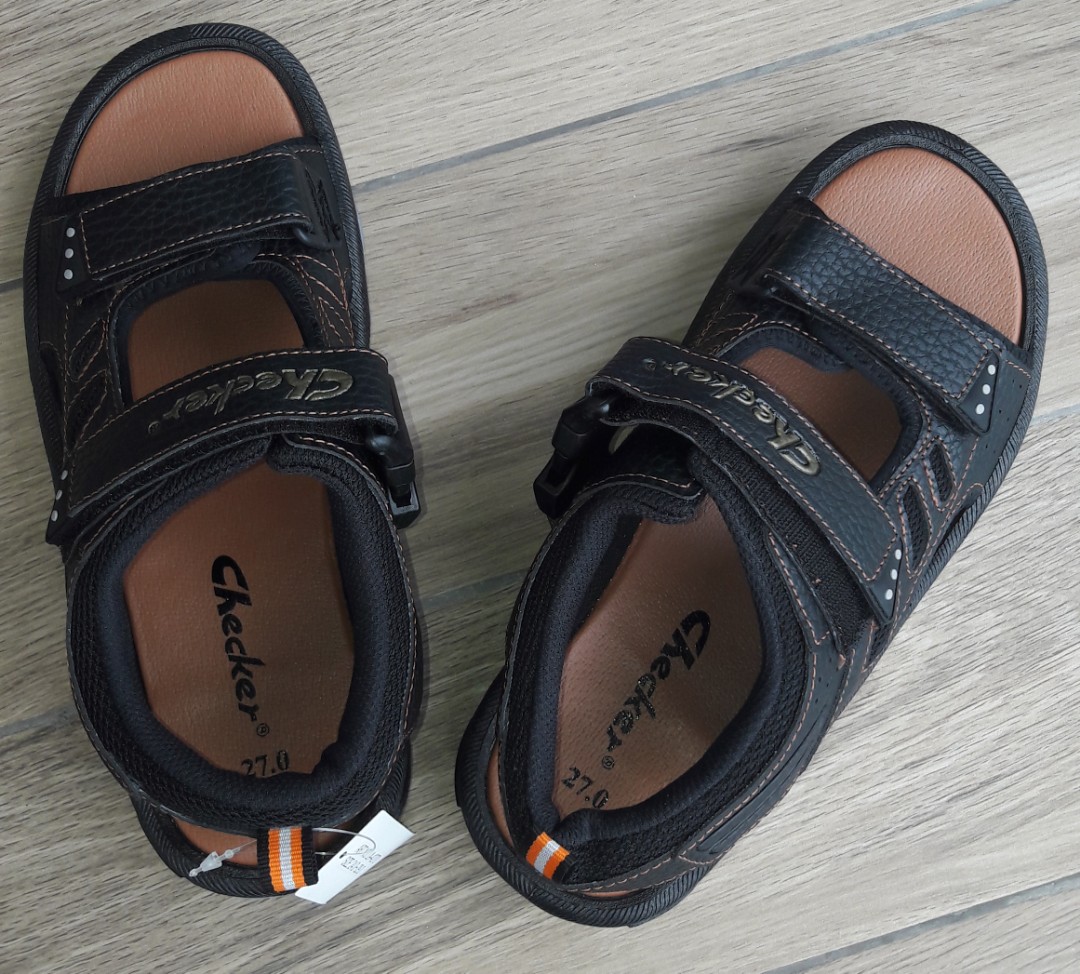 Checkers Mens Sandals, Men's Fashion, Footwear, Dress Shoes on Carousell