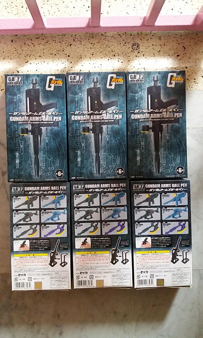 GUNDAM ARMS BALL PEN SERIES: BEAM RIFLE/ ZAKU MACHINE GUN/ HEAT HAWK ...
