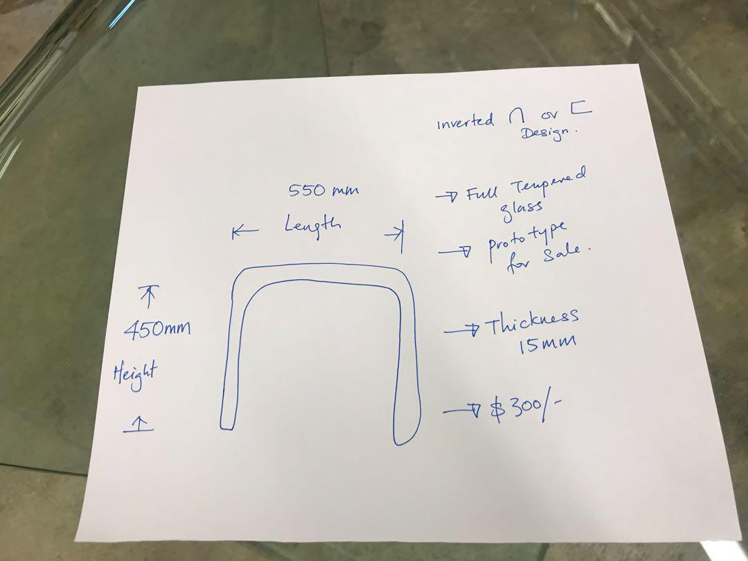 Inverted U designer side table, Furniture & Home Living, Furniture ...