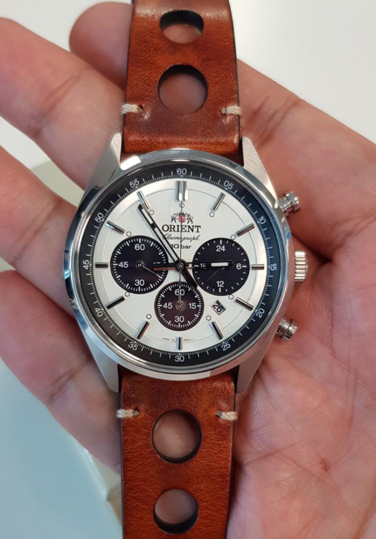 Orient Panda Solar Chronograph (LNIB, Discontinued, Free Straps), Men's ...