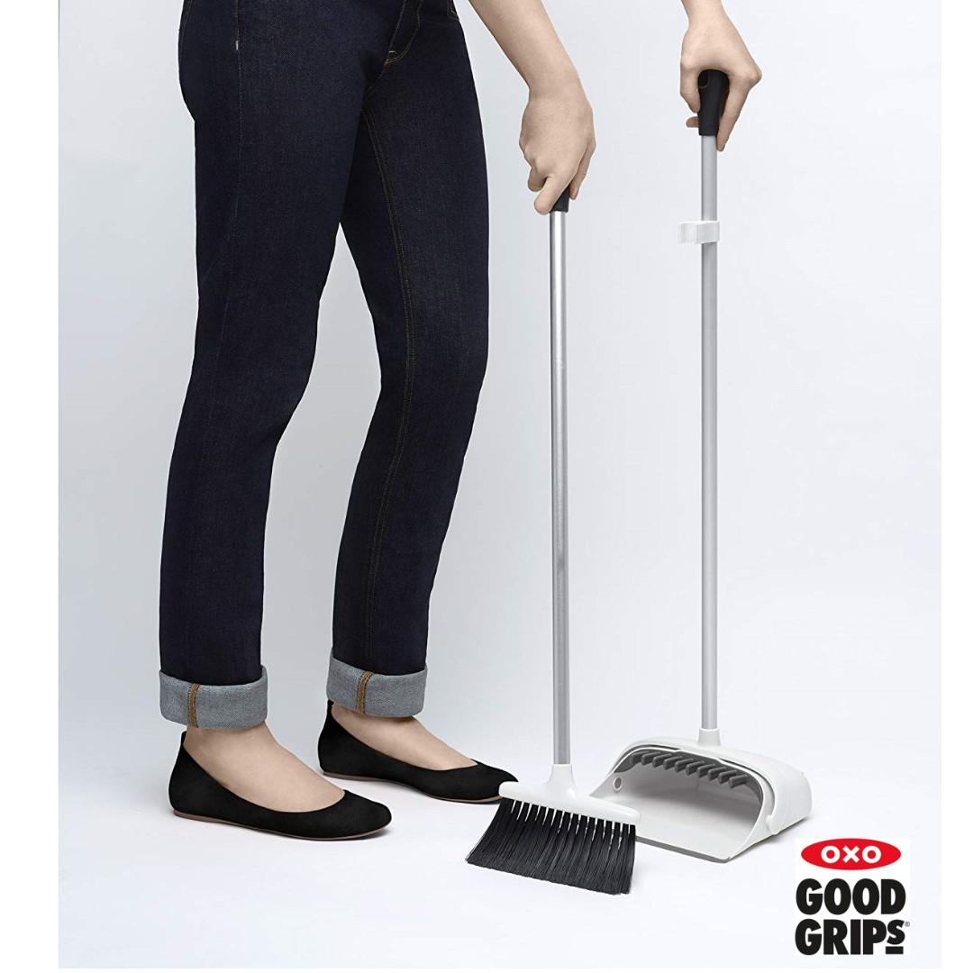 OXO Small Upright Sweep (Broom & Dustpan) Set, New, Grey, Furniture ...
