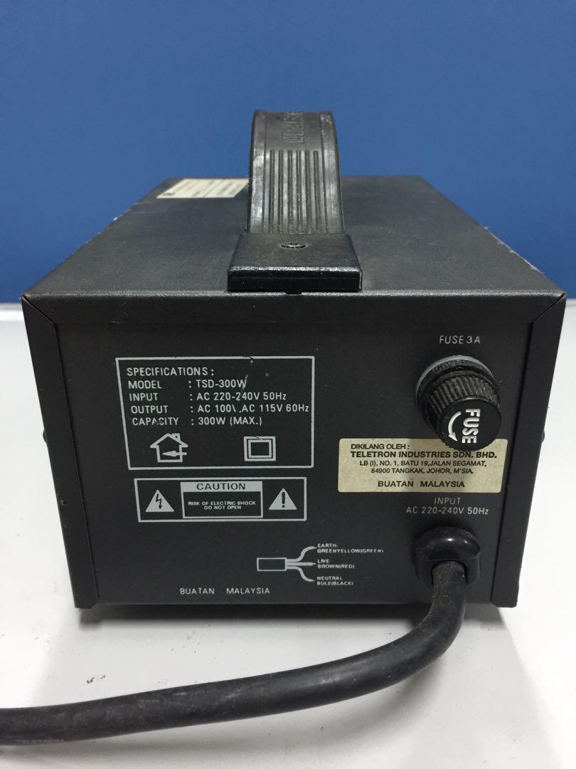 Teletron TSD-300W Step Down Transformer, 300W, Audio, Other Audio ...