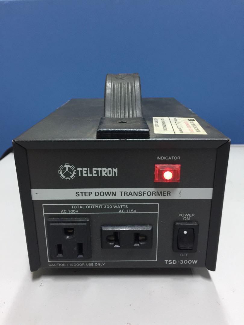 Teletron TSD-300W Step Down Transformer, 300W, Audio, Other Audio Equipment on Carousell