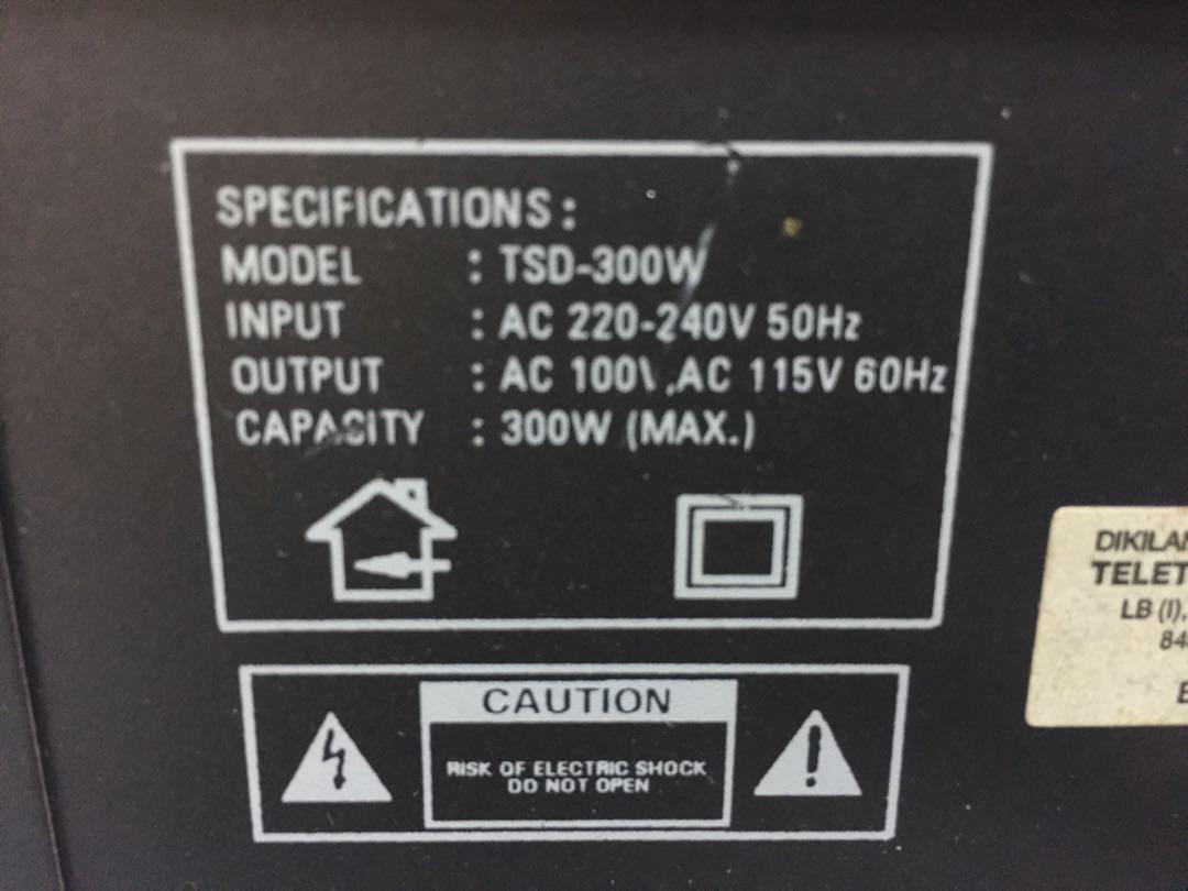 Teletron TSD-300W Step Down Transformer, 300W, Audio, Other Audio ...