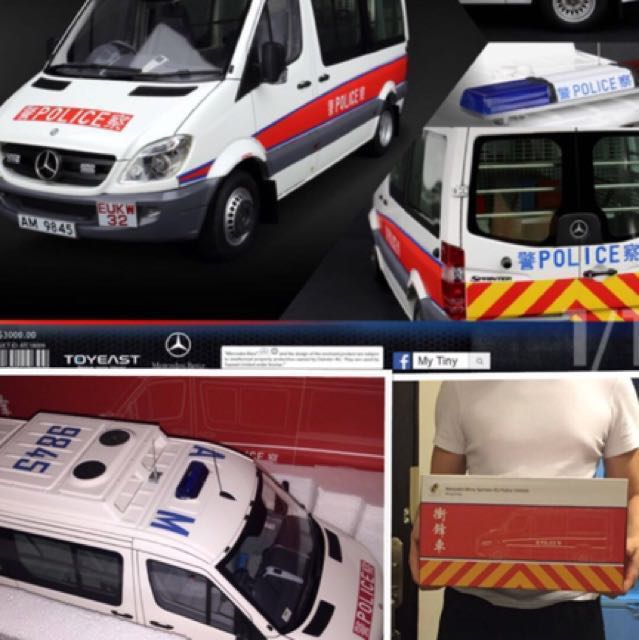 TINY 1/18 香港平治SPRINTER衝鋒車（聲光模型版）, 興趣及遊戲, 玩具 & 遊戲類 - Carousell