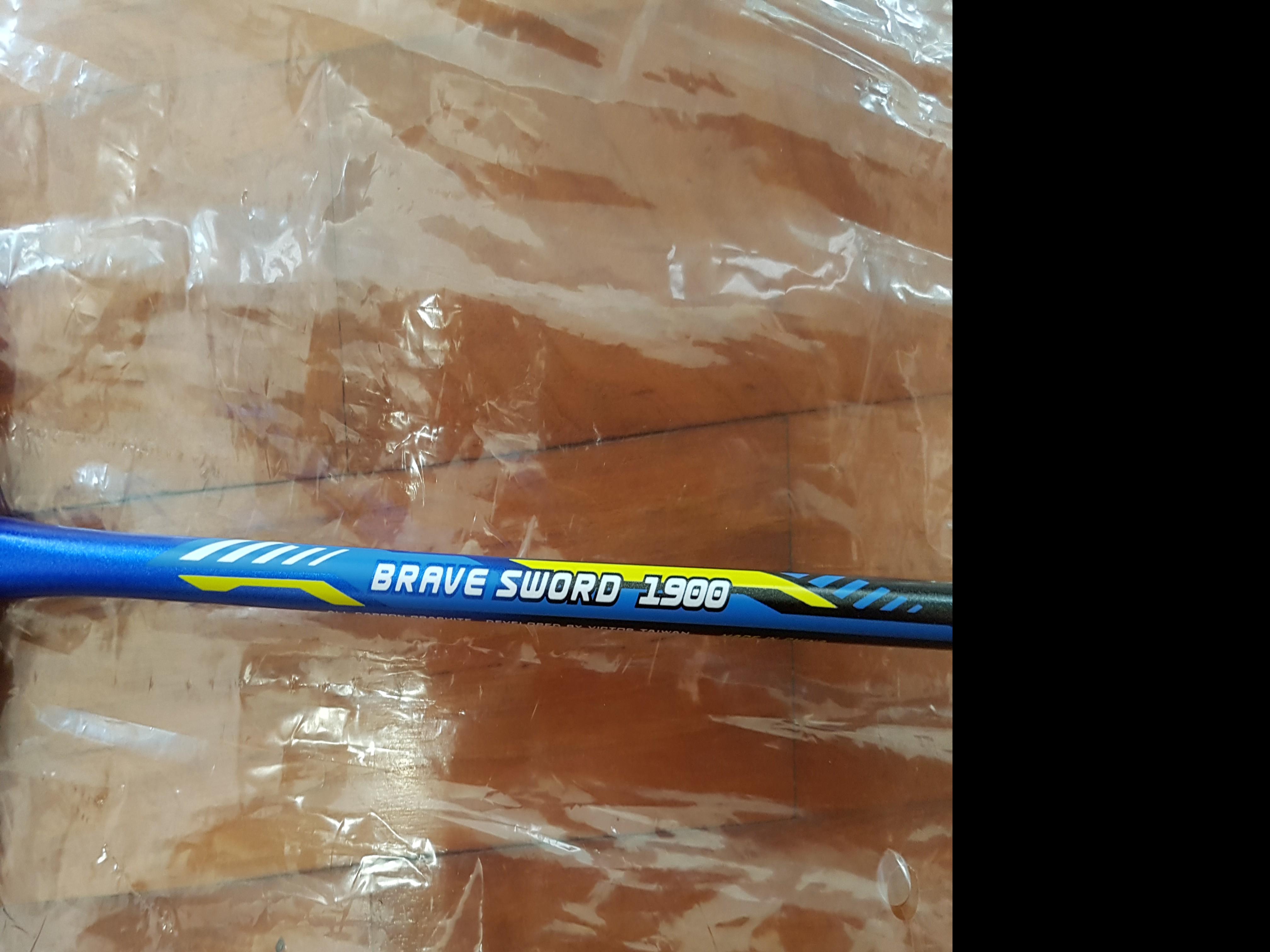 Victor Brave Sword 1900 (BRS-1900M) Badminton Racket, Sports Equipment ...
