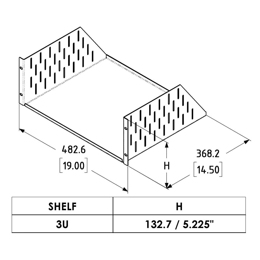 19-Inch Rack Shelf (3U) w/ Rack Screws, Mobile Phones & Gadgets, Mobile ...