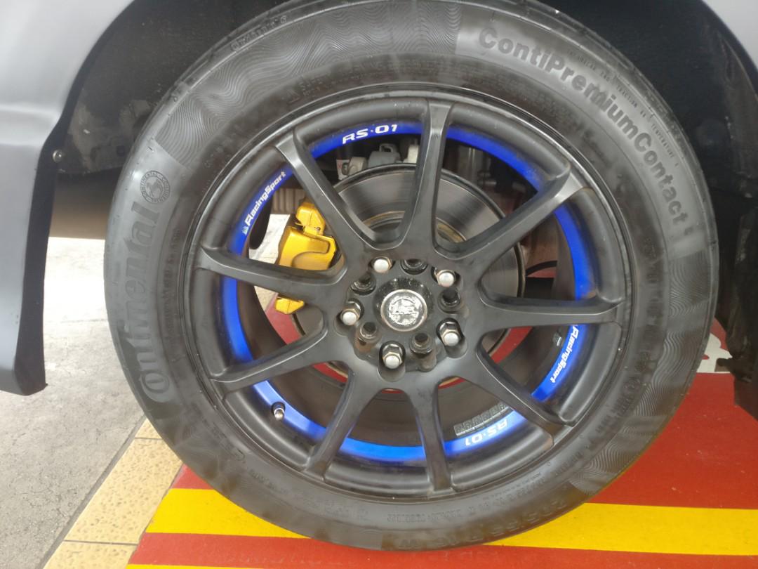 (cash & carry) Negotiable 16 inch FP Racing Rims + 4x Conti Tyres, Car ...