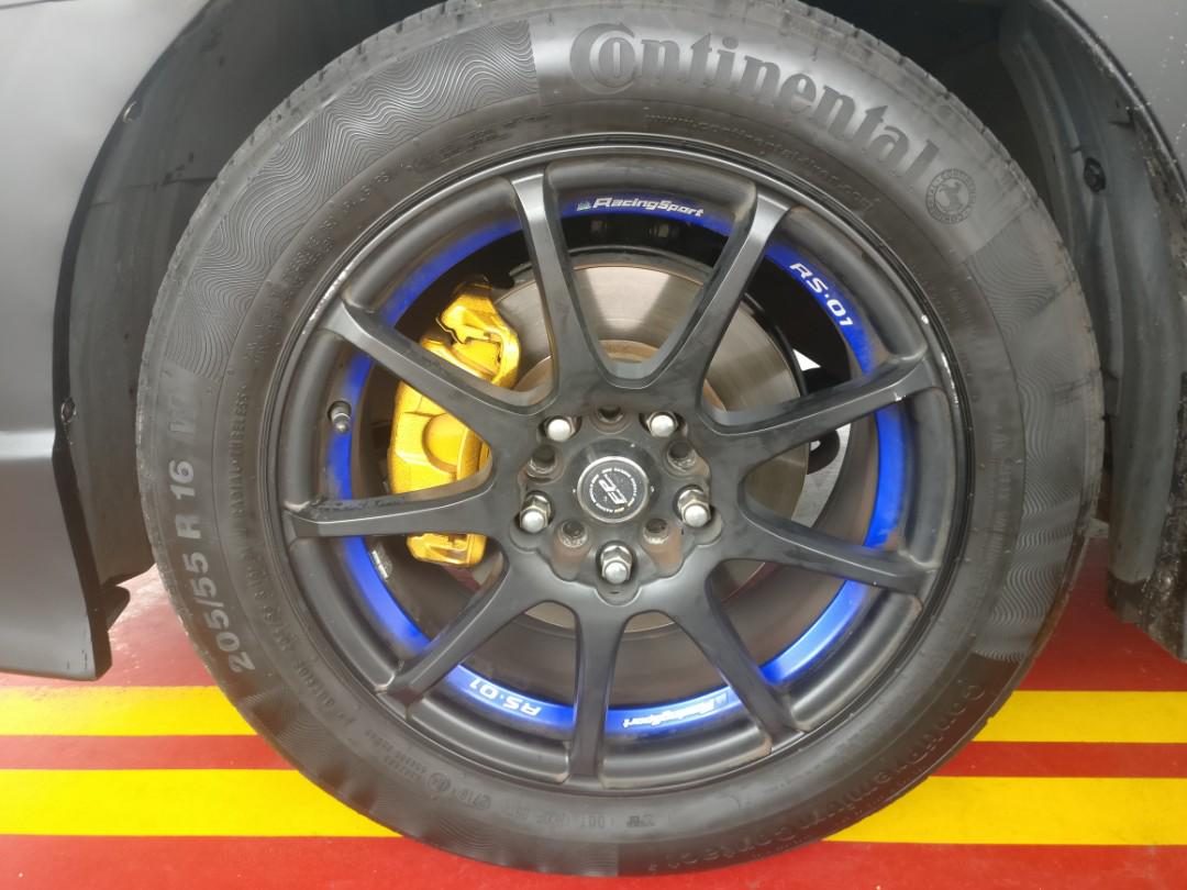 (cash & carry) Negotiable 16 inch FP Racing Rims + 4x Conti Tyres, Car ...