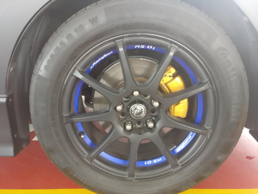 (cash & carry) Negotiable 16 inch FP Racing Rims + 4x Conti Tyres, Car ...