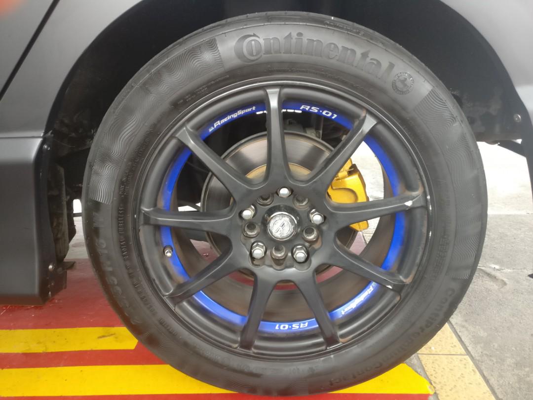 (cash & carry) Negotiable 16 inch FP Racing Rims + 4x Conti Tyres, Car ...