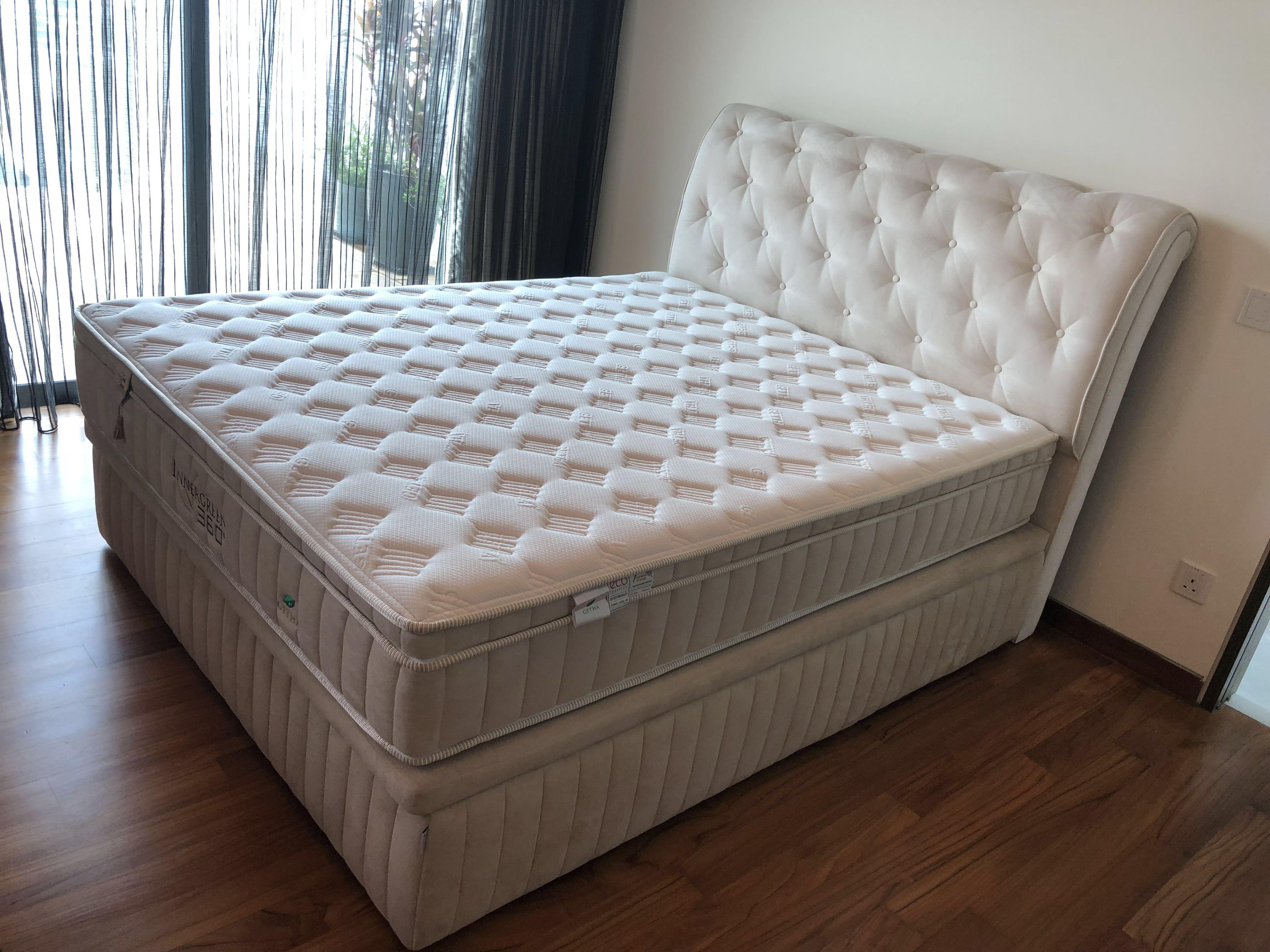 Getha Latex Mattress & Bedframe with storage, Furniture & Home Living ...