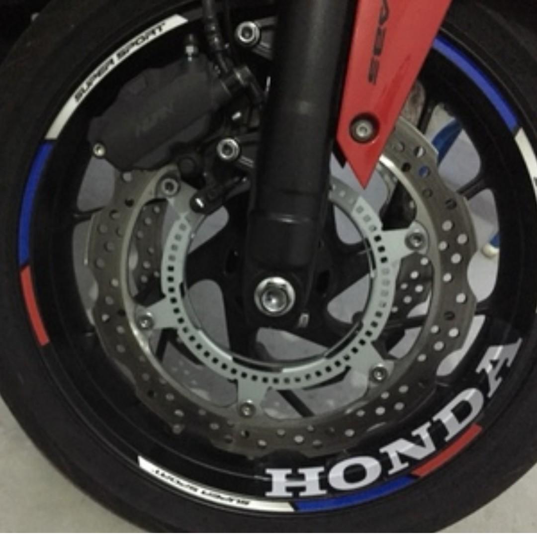 Honda rim inner outter sticker universal waterproof decal sticker ...