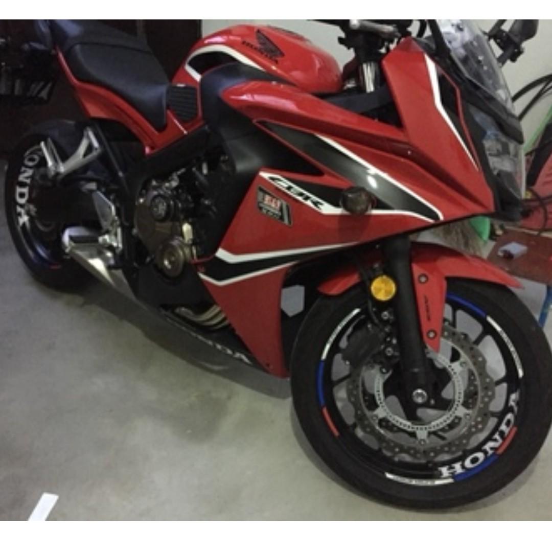 Honda rim inner outter sticker universal waterproof decal sticker ...