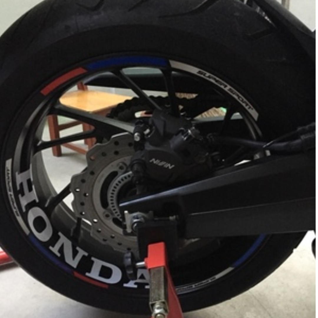 Honda rim inner outter sticker universal waterproof decal sticker ...