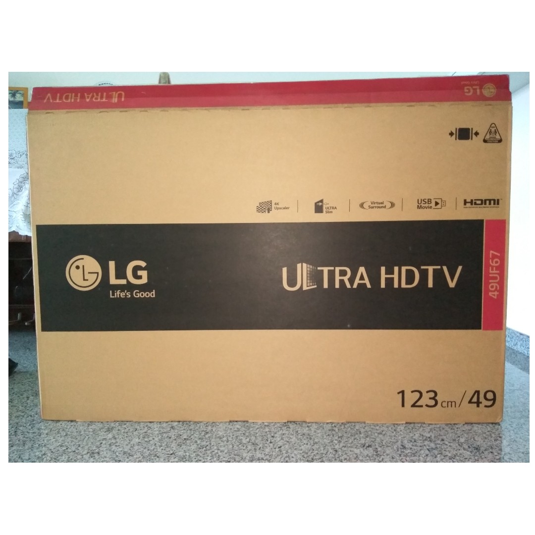 LG TV EMPTY CARTON BOX 49" (WITH ORIGINAL STYROFOAM) , Electronics ...