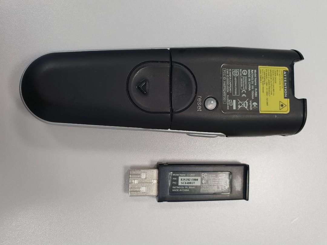 Logitech R-RB5 2.4GHz wireless presenter and laser pointer., TV & Home ...