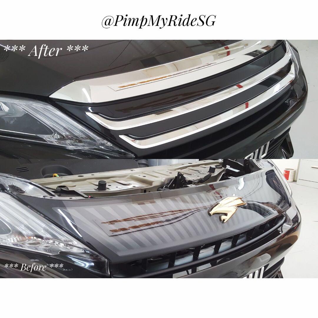 Modellista Replica Front Grille For Toyota Harrier( Blue/ White LED ...