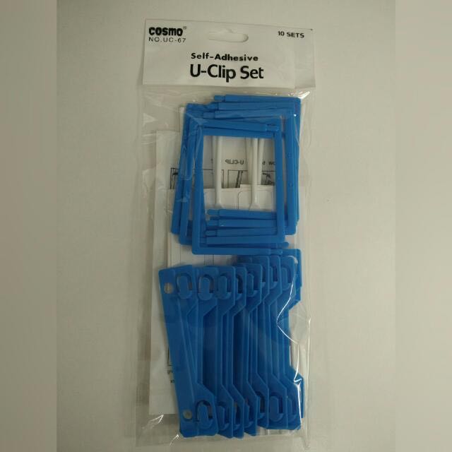 [INSTOCK] Self Adhesive U-clip Set For Filing, Hobbies & Toys ...