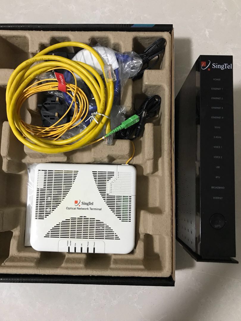 Singtel Wireless Router & Optical Network Terminal, Computers & Tech ...