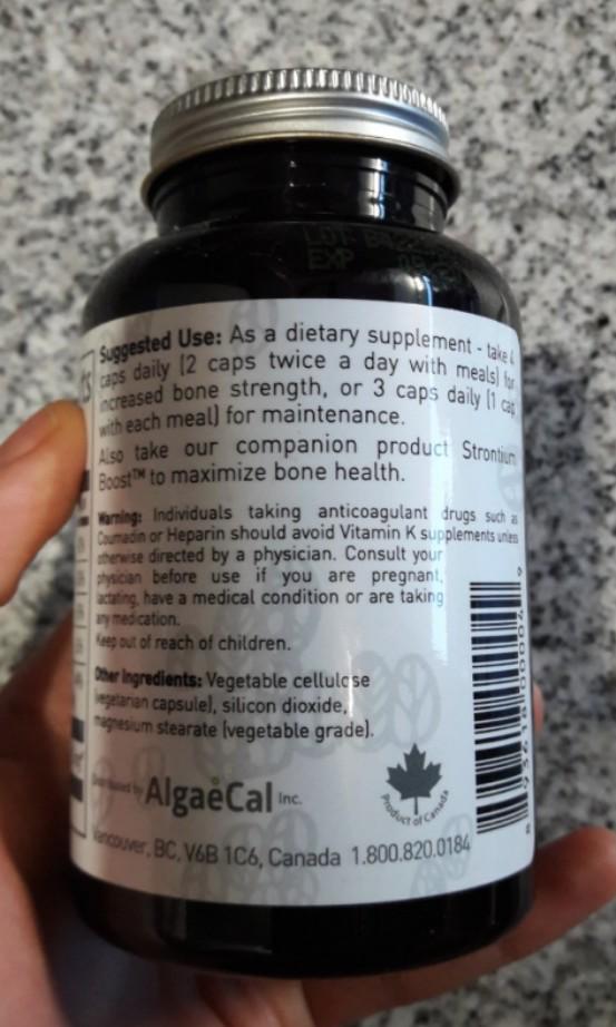 AlgaeCal Plus Veggie Capsules, Health & Nutrition, Health Supplements ...