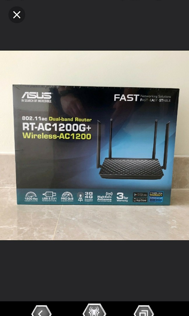 Asus RT-AC1200G+ / AC1200, Computers & Tech, Parts & Accessories ...