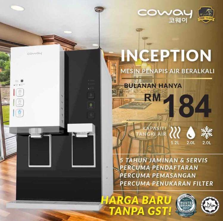 Coway Water Filter Inception Alkaline, TV & Home Appliances, Kitchen ...