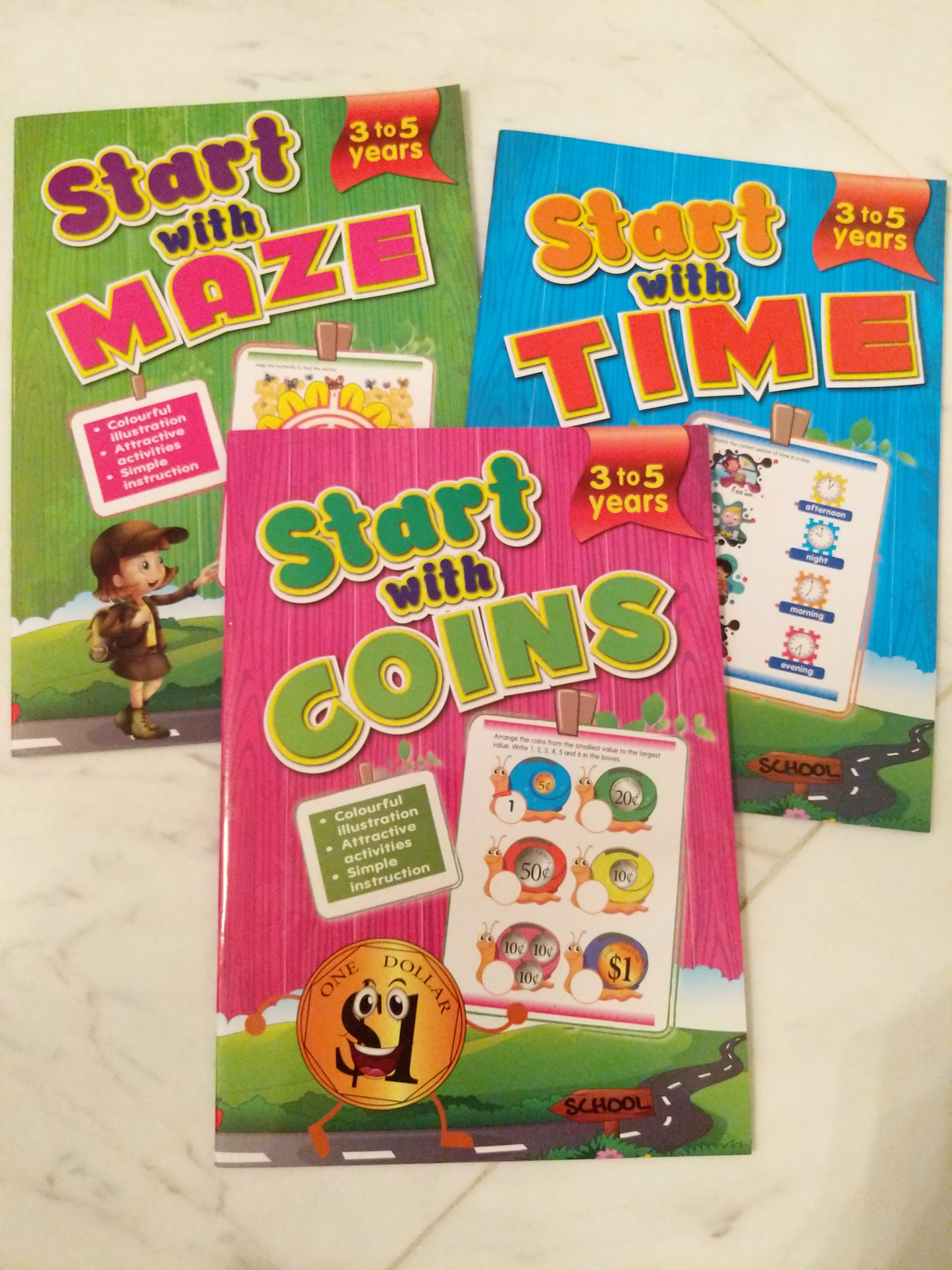New Kids Activity Book - Start with Coins, Maze, Time, Hobbies & Toys ...