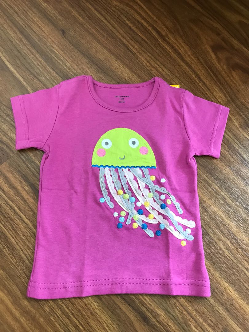 Purple Colourful Jellyfish Jewel Top, Babies & Kids, Babies & Kids ...