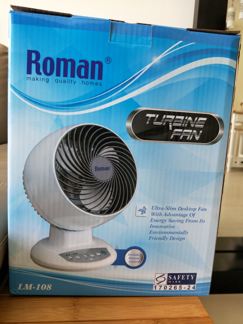Roman table Fan turbine fan, Furniture & Home Living, Lighting & Fans ...
