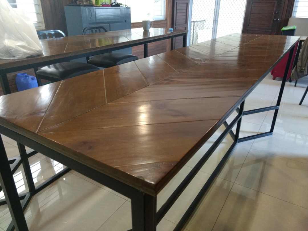 Tall Chevron Table (1), Furniture & Home Living, Furniture, Tables ...
