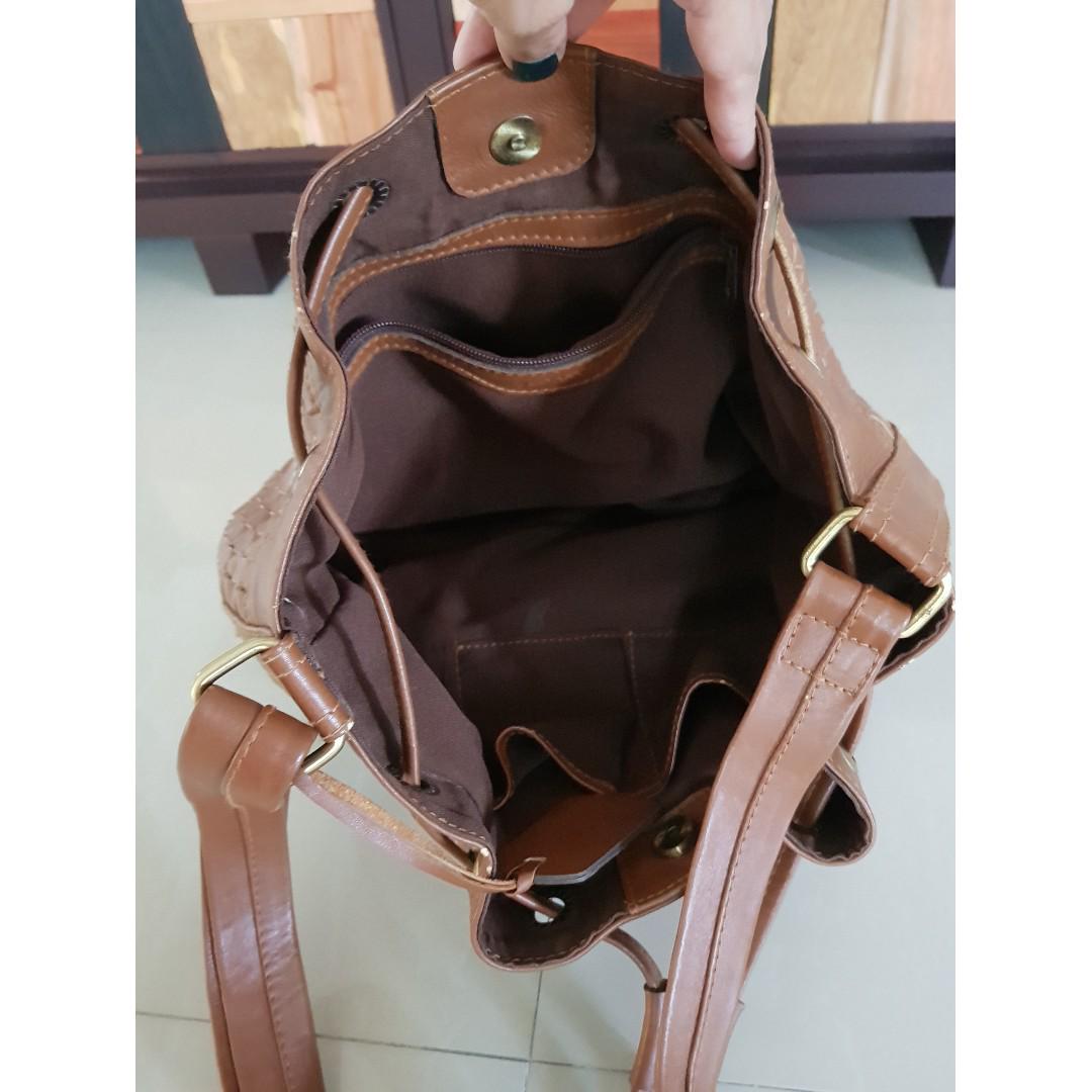 Vedasto Leather Bucket bag, Luxury, Bags & Wallets on Carousell