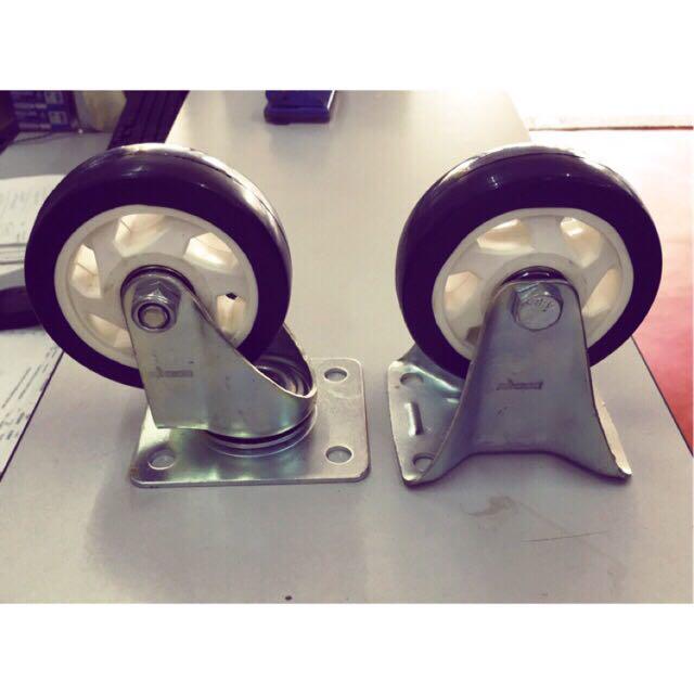 4inch Rigid wheel with swivel and non swivel, Health & Nutrition ...