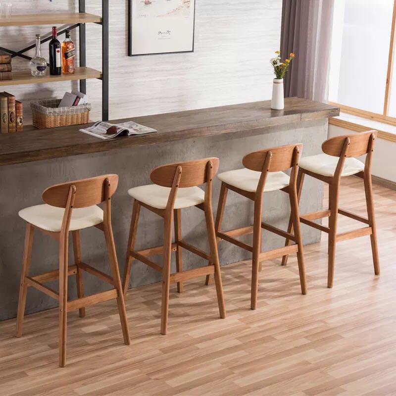 Nordic / Japanese / Zakka Style Bar Stool, Furniture & Home Living ...