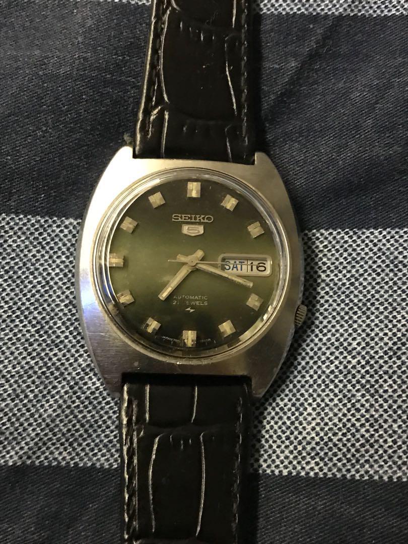 Rare 70s Green Dial Seiko 5 Gents 7019, Men's Fashion, Watches ...