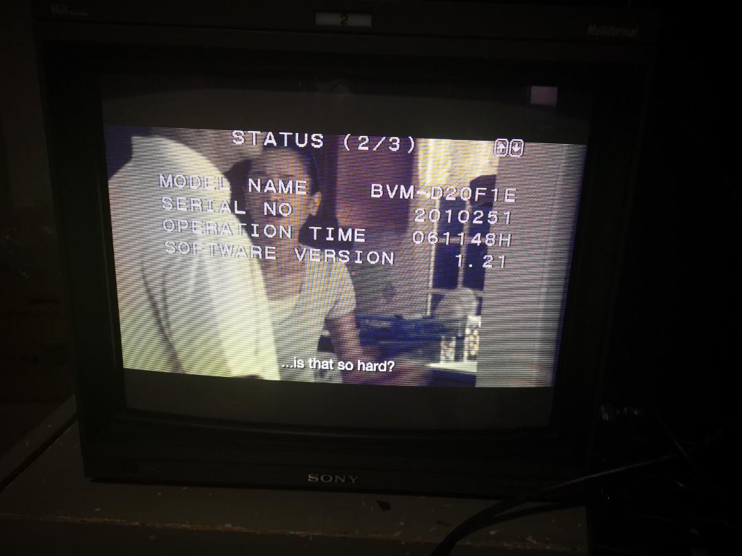 Sony BVM D20F1E - CRT for RGB Retro Gaming, TV & Home Appliances, TV ...