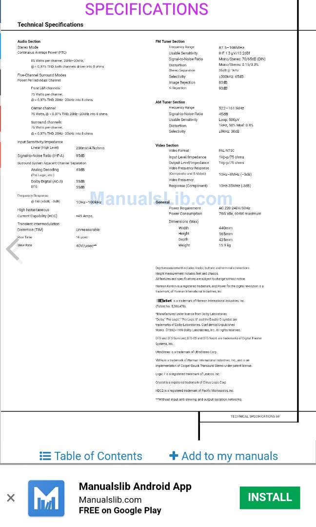 Top Notch Harman Kardon AVR 5500, Audio, Soundbars, Speakers ...