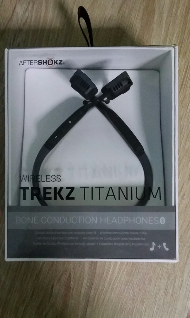 Aftershokz Trekz Titanium Wireless Bone Conduction Headphones, Audio ...