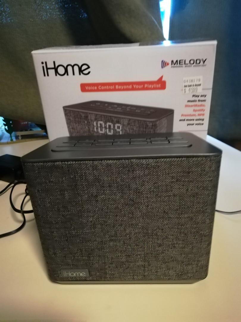 iHome iBT232G Bluetooth Dual Alarm clock radio with USB charging, Audio ...