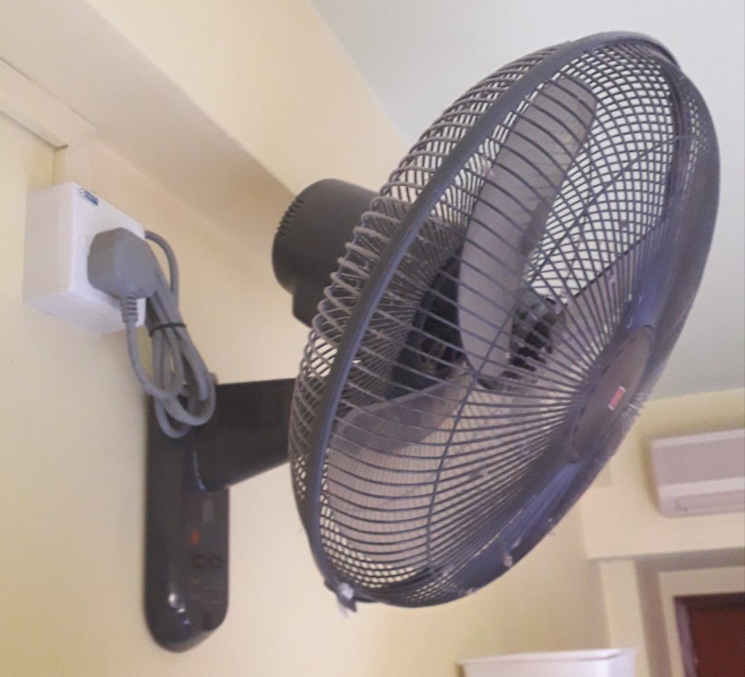 KDK wall mounted fan with remote control, Furniture & Home Living ...