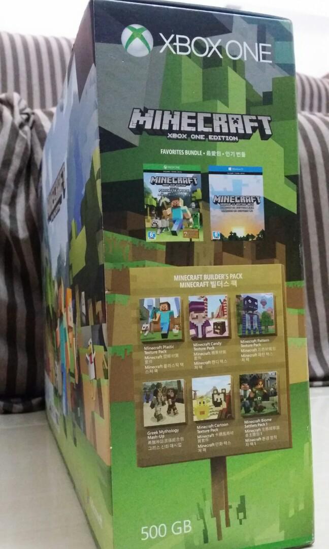 Microsoft Xbox One S 500GB Minecraft Bundle, Video Gaming, Video Game ...