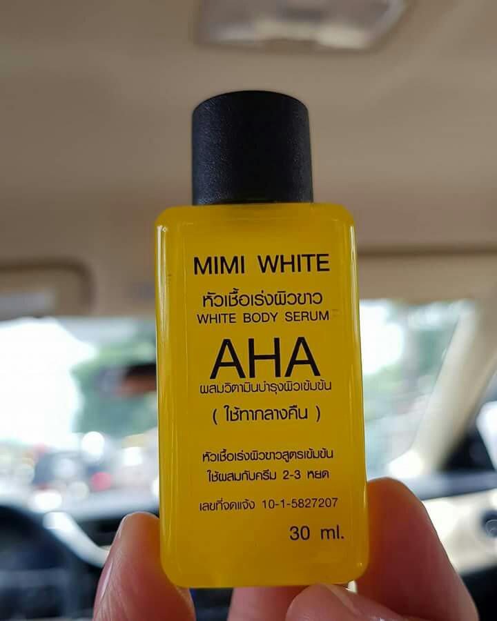 Mimi white AHA Serum, Beauty & Personal Care, Face, Face Care on Carousell