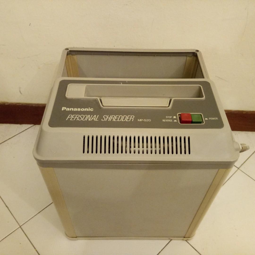 PANASONIC Paper Shredder (MP-S20), Hobbies & Toys, Stationery & Craft ...