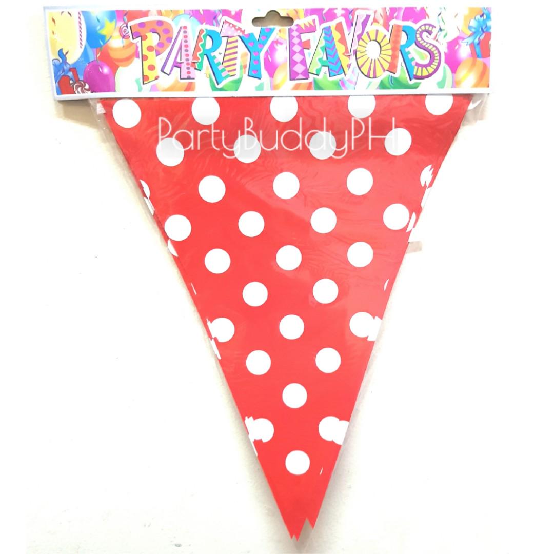Polka dots Banderitas / Banner, Hobbies & Toys, Stationary & Craft ...