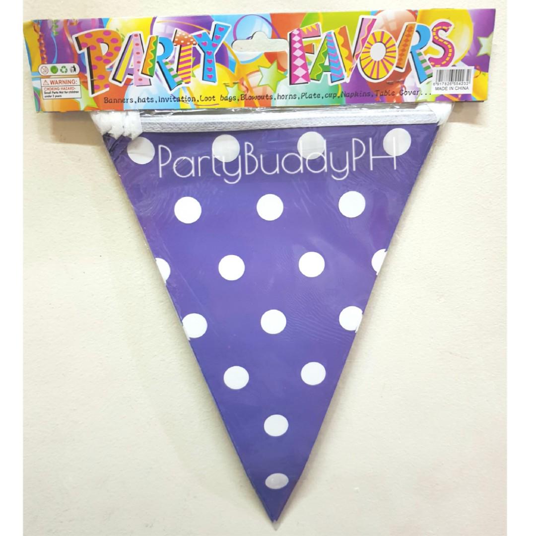 Polka dots Banderitas / Banner, Hobbies & Toys, Stationary & Craft ...