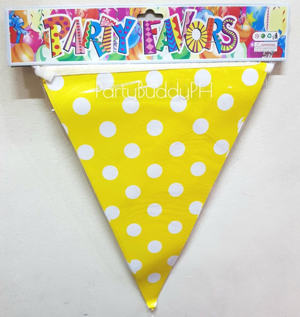Polka dots Banderitas / Banner, Hobbies & Toys, Stationary & Craft ...