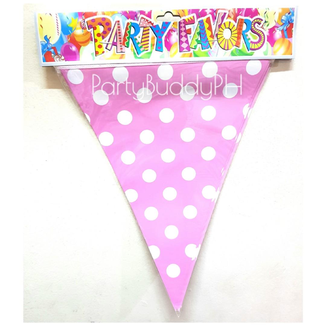 Polka dots Banderitas / Banner, Hobbies & Toys, Stationary & Craft ...