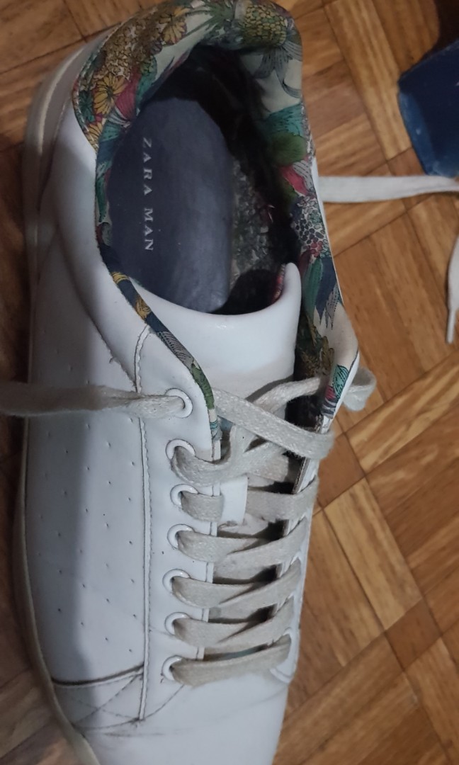 Sepatu zara putih, Fesyen Pria, Sepatu di Carousell