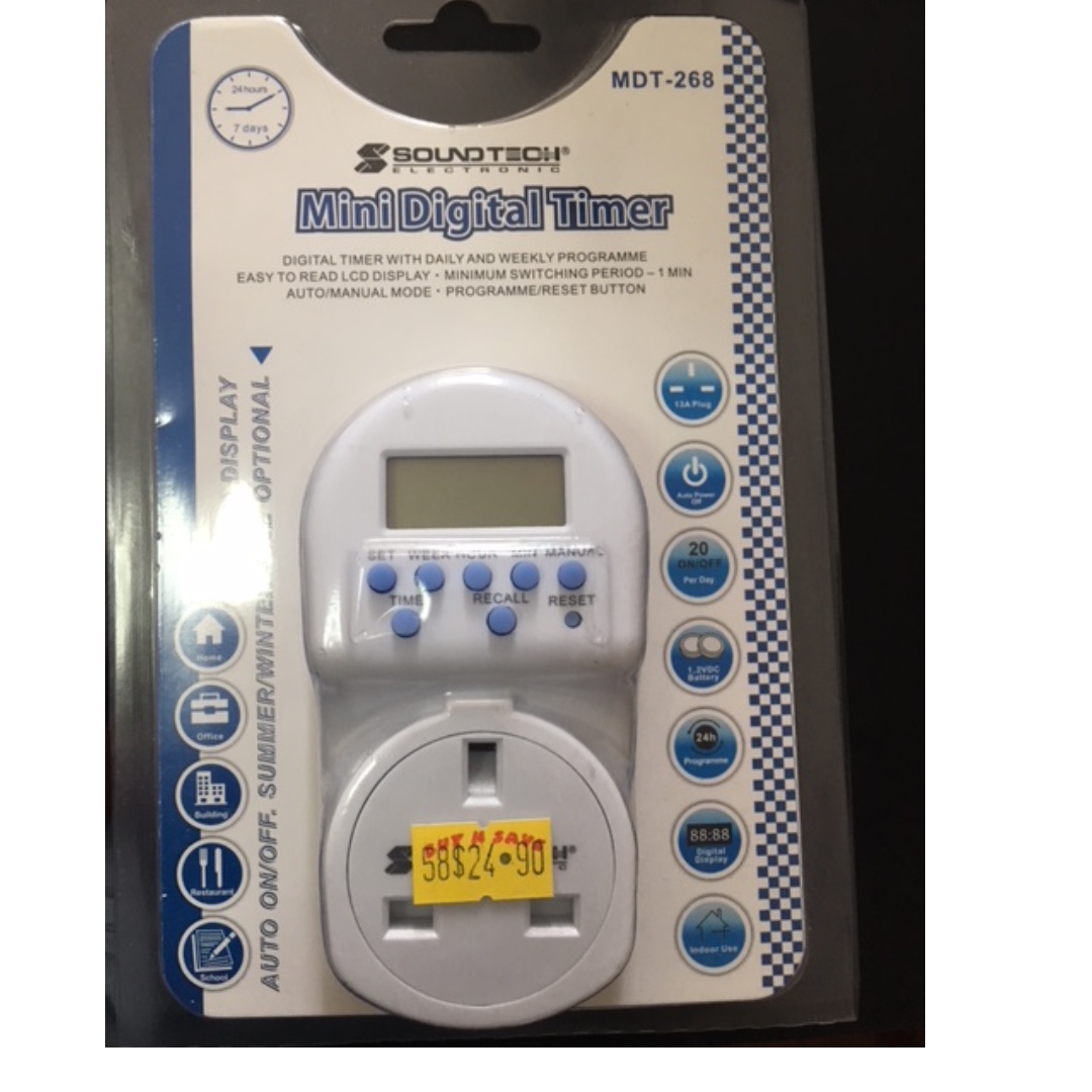 SoundTech Digital Timer Manual, TV & Home Appliances, Kitchen ...