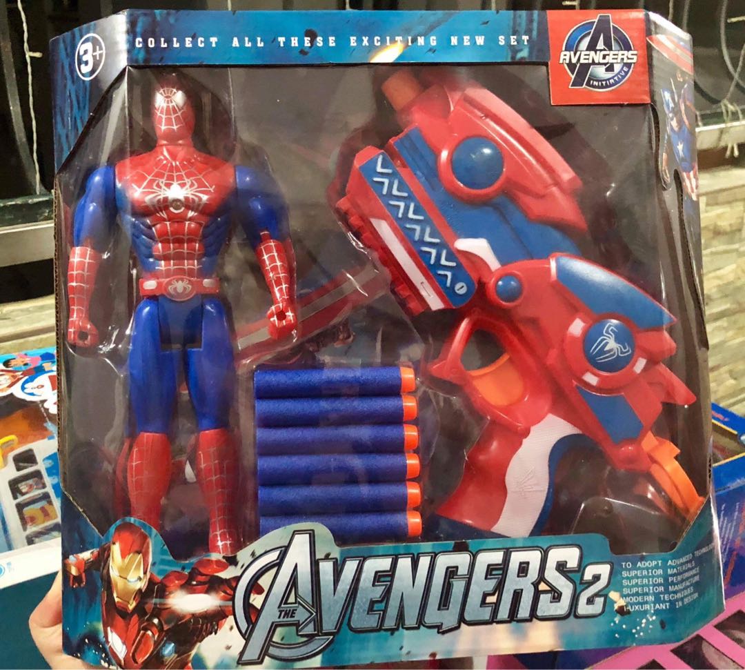 Spiderman Gun Set, Hobbies & Toys, Toys & Games on Carousell